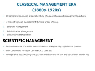 EVOLUTION OF MANAGMENT | PPT