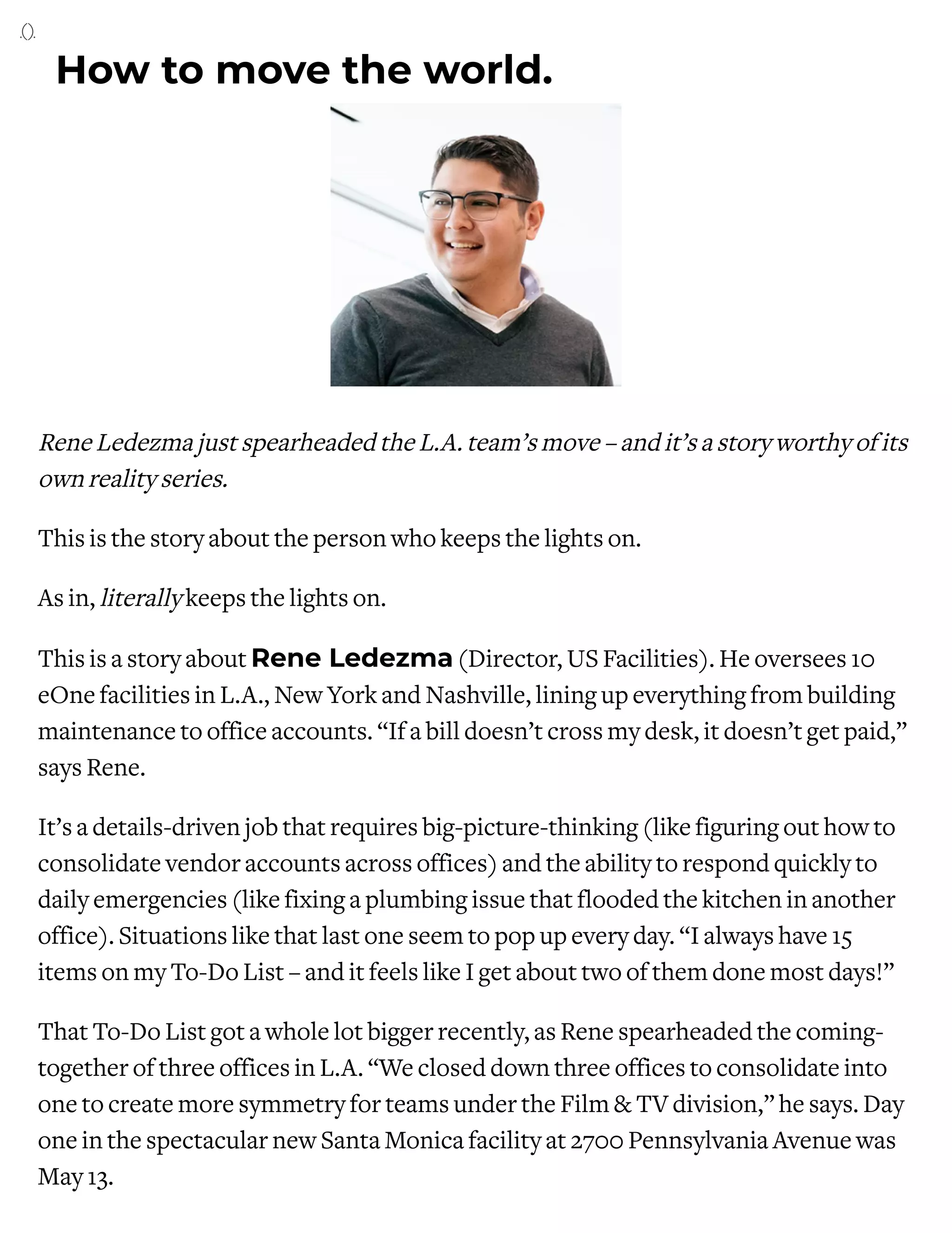 eOne Connect Article | PDF