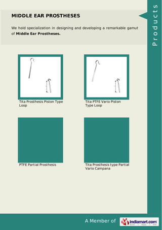 EON Meditech Pvt. Ltd., Surat, Middle Ear Prostheses | PDF