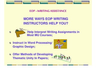 EOP --WRITING ASSISTANCE | PDF