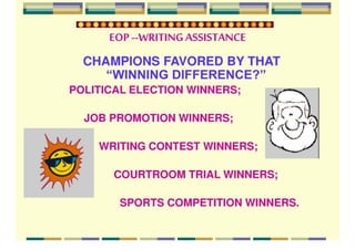 EOP --WRITING ASSISTANCE | PDF