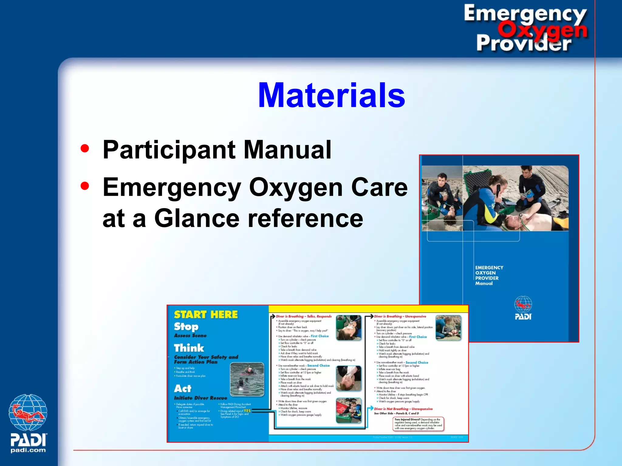 Emergency Oxygen Provider - PADI | PPT