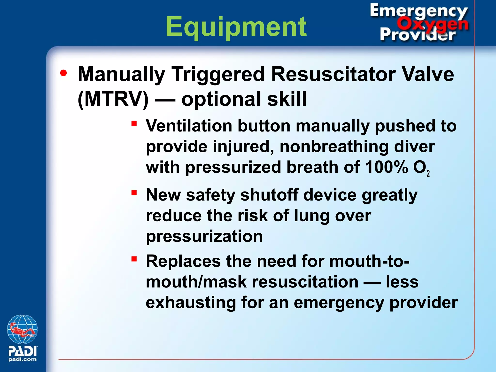 Emergency Oxygen Provider - PADI | PPT