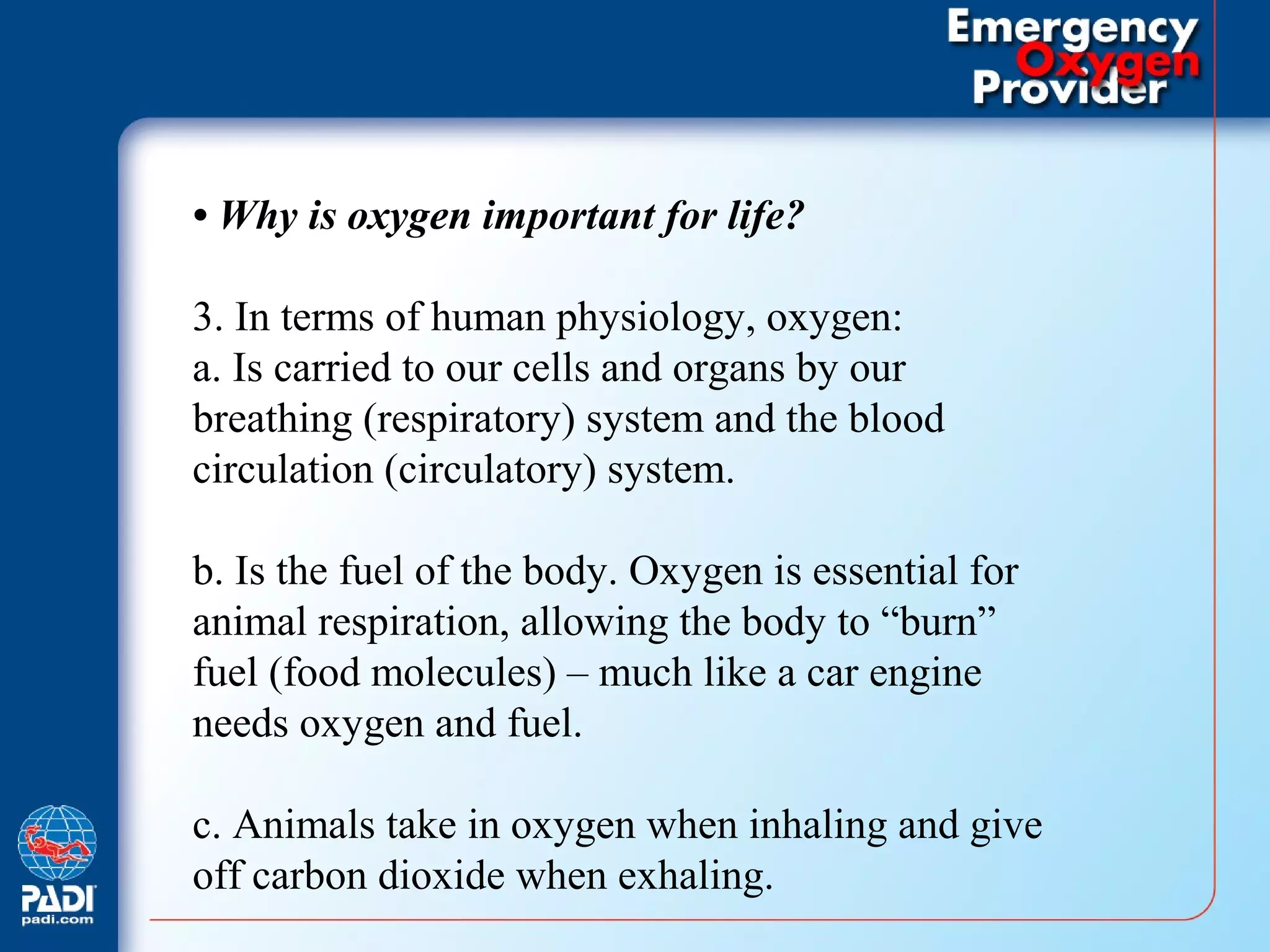 Emergency Oxygen Provider - PADI | PPT