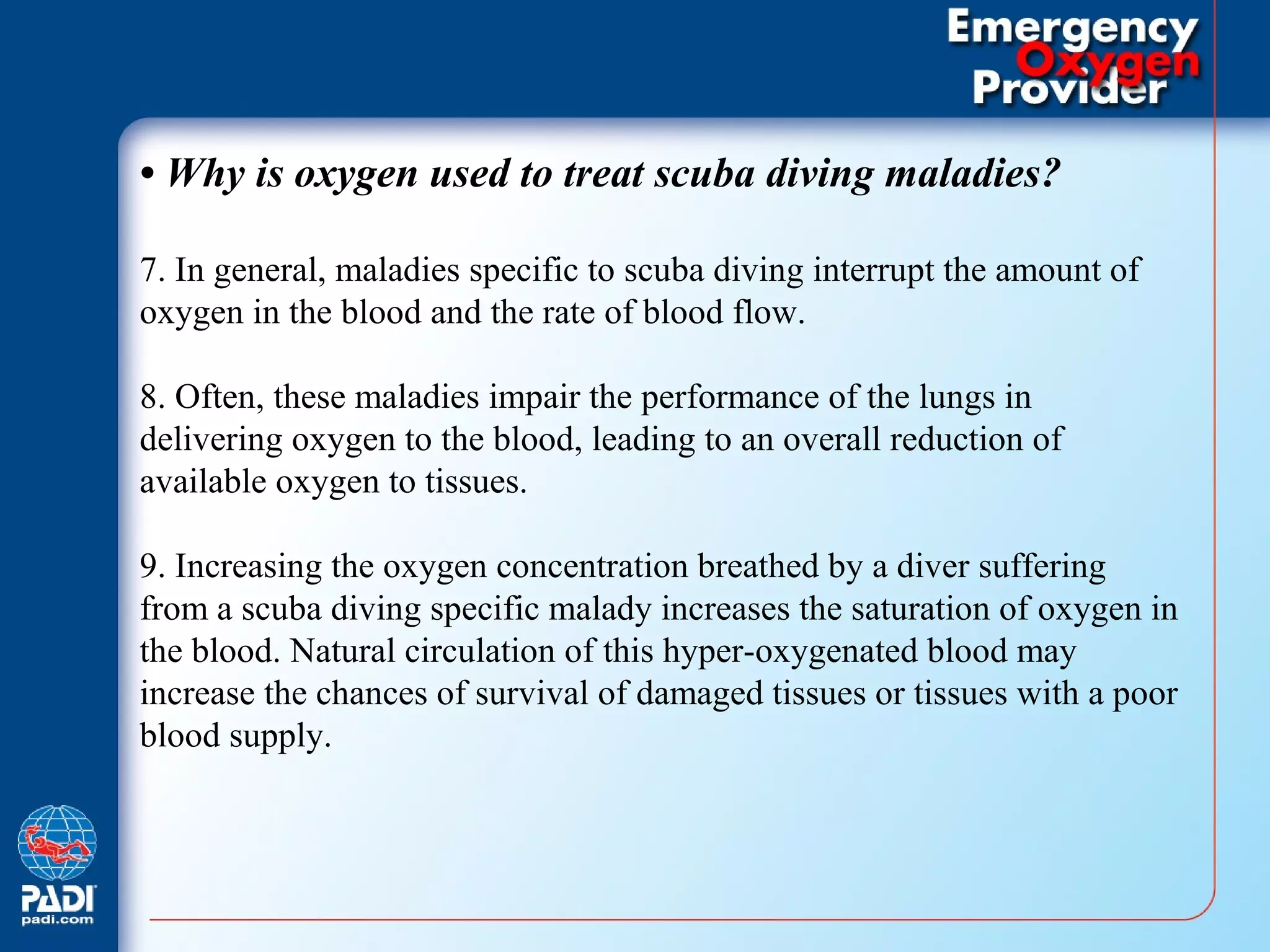 Emergency Oxygen Provider - PADI | PPT