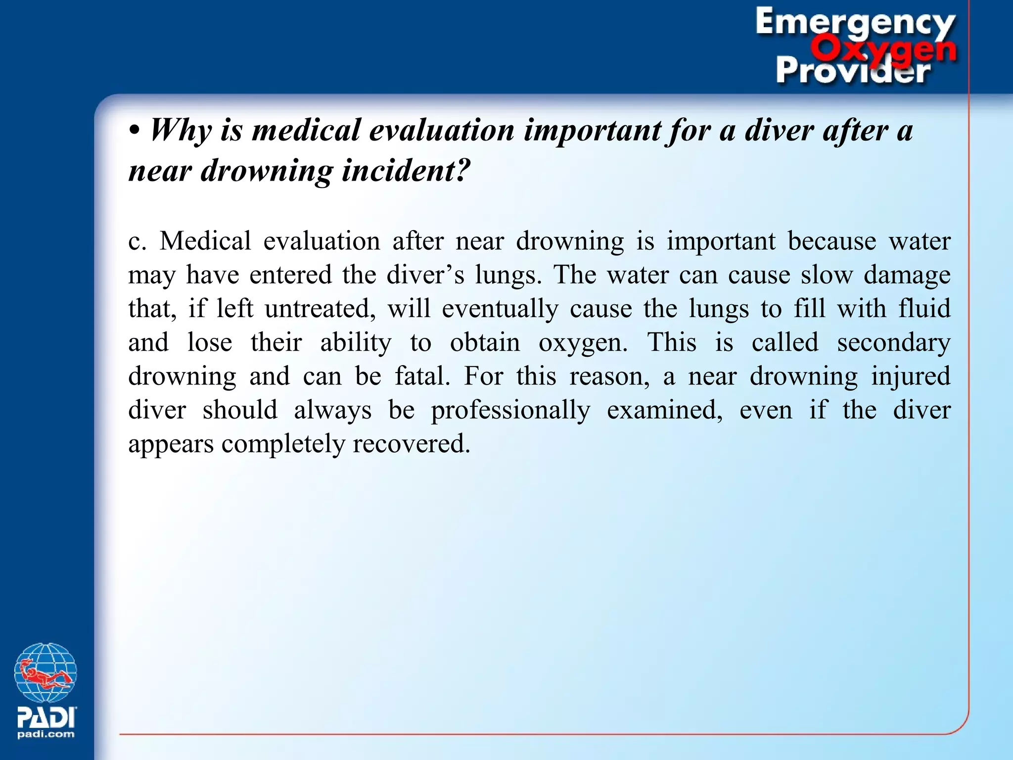 Emergency Oxygen Provider - PADI | PPT