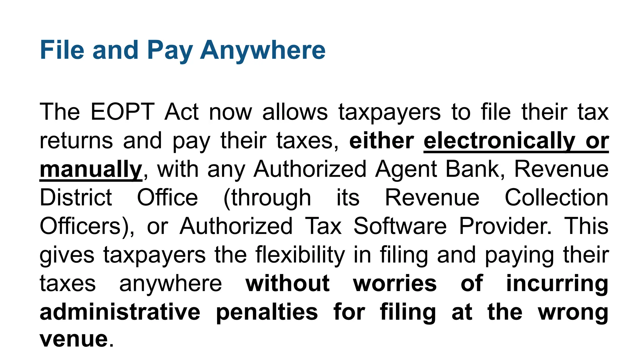 Ease of Paying Tax Law Republic Act 11976 | PPTX
