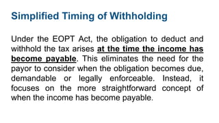 Ease of Paying Tax Law Republic Act 11976 | PPTX