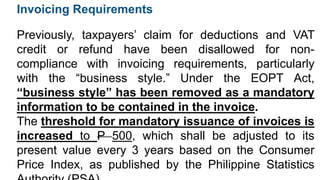 Ease of Paying Tax Law Republic Act 11976 | PPTX