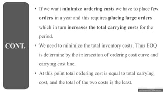 EOQ (Economic Order Quantity) | PPTX
