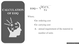 EOQ (Economic Order Quantity) | PPTX