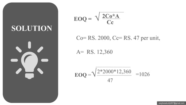 EOQ (Economic Order Quantity) | PPTX