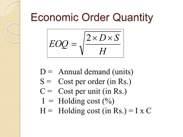 Economic Order Quantity - EOQ | PPTX | Logistics | Business