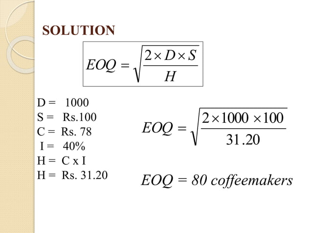 Economic Order Quantity - EOQ | PPTX | Logistics | Business