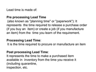 Eoq, lead time | PPTX