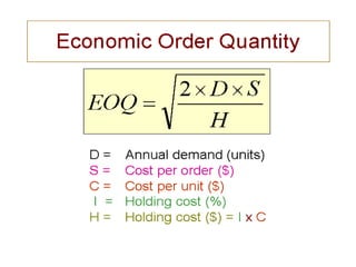 Eoq, lead time | PPTX