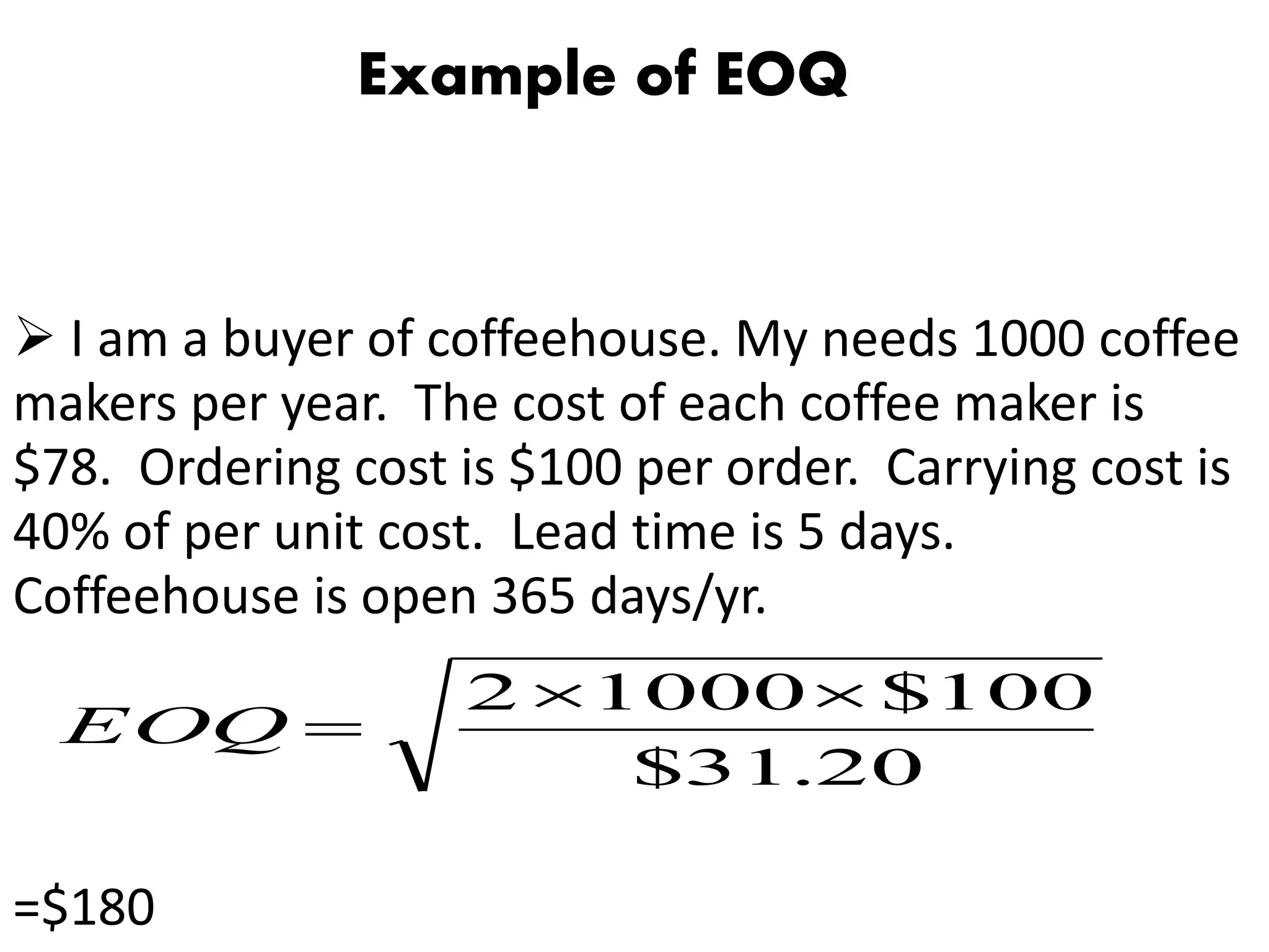 Eoq model advantage | PPT