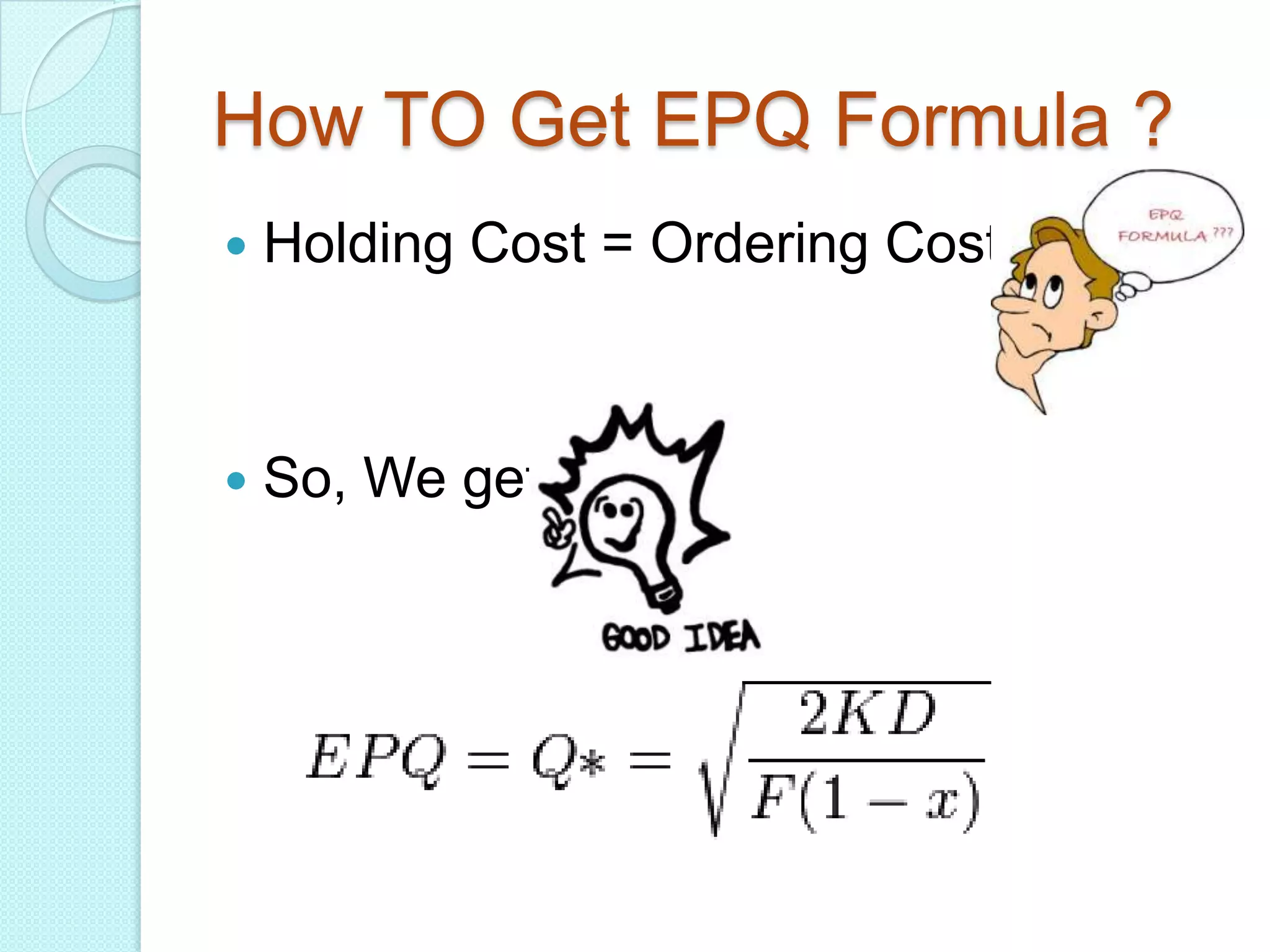 Economic Order Quantity Models | PPTX