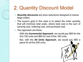 Economic Order Quantity Models | PPTX
