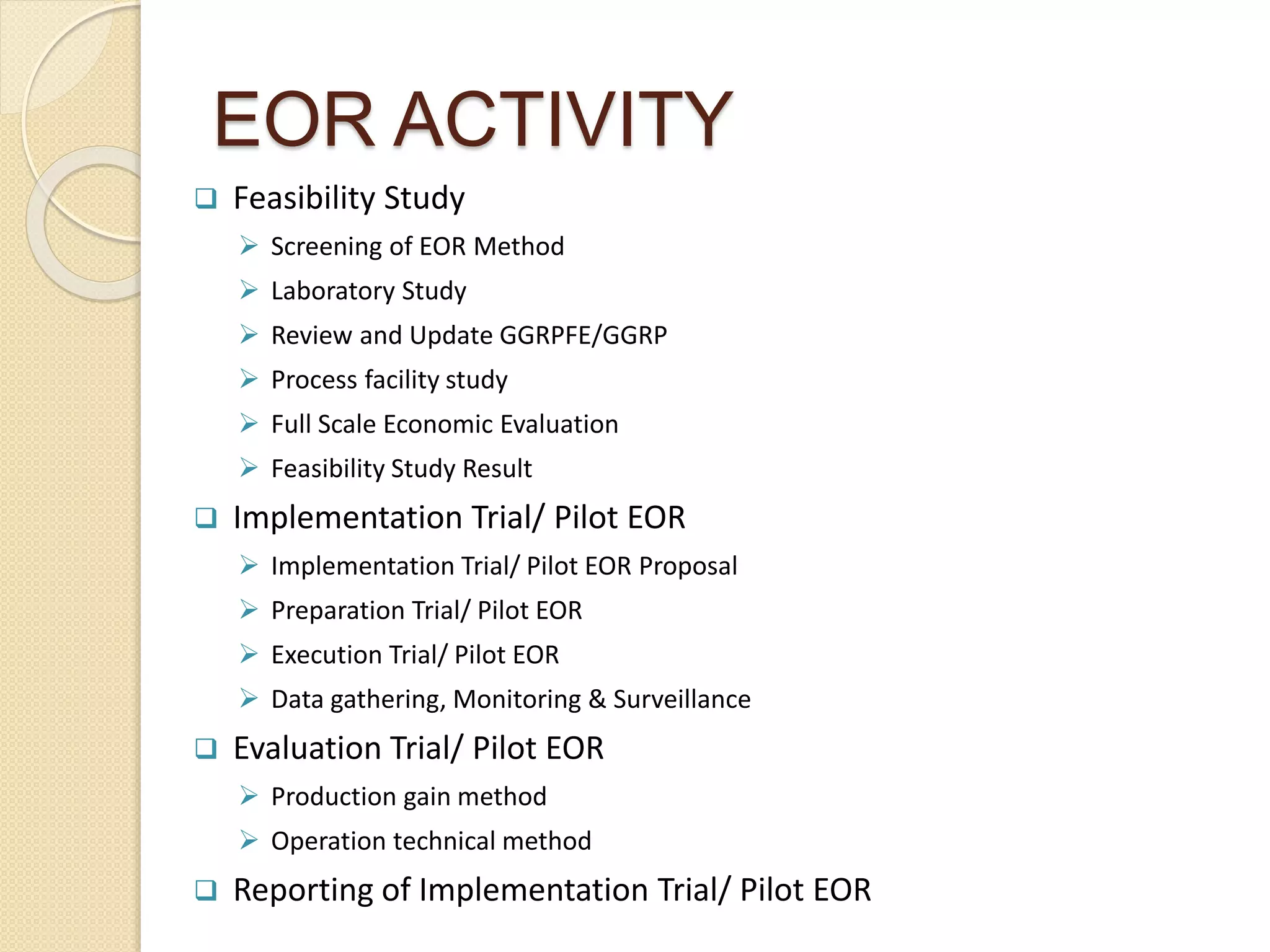 EOR (feasibility to execution) | PPTX