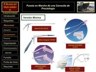 Organizacion de una consulta de Proctologia | PPT