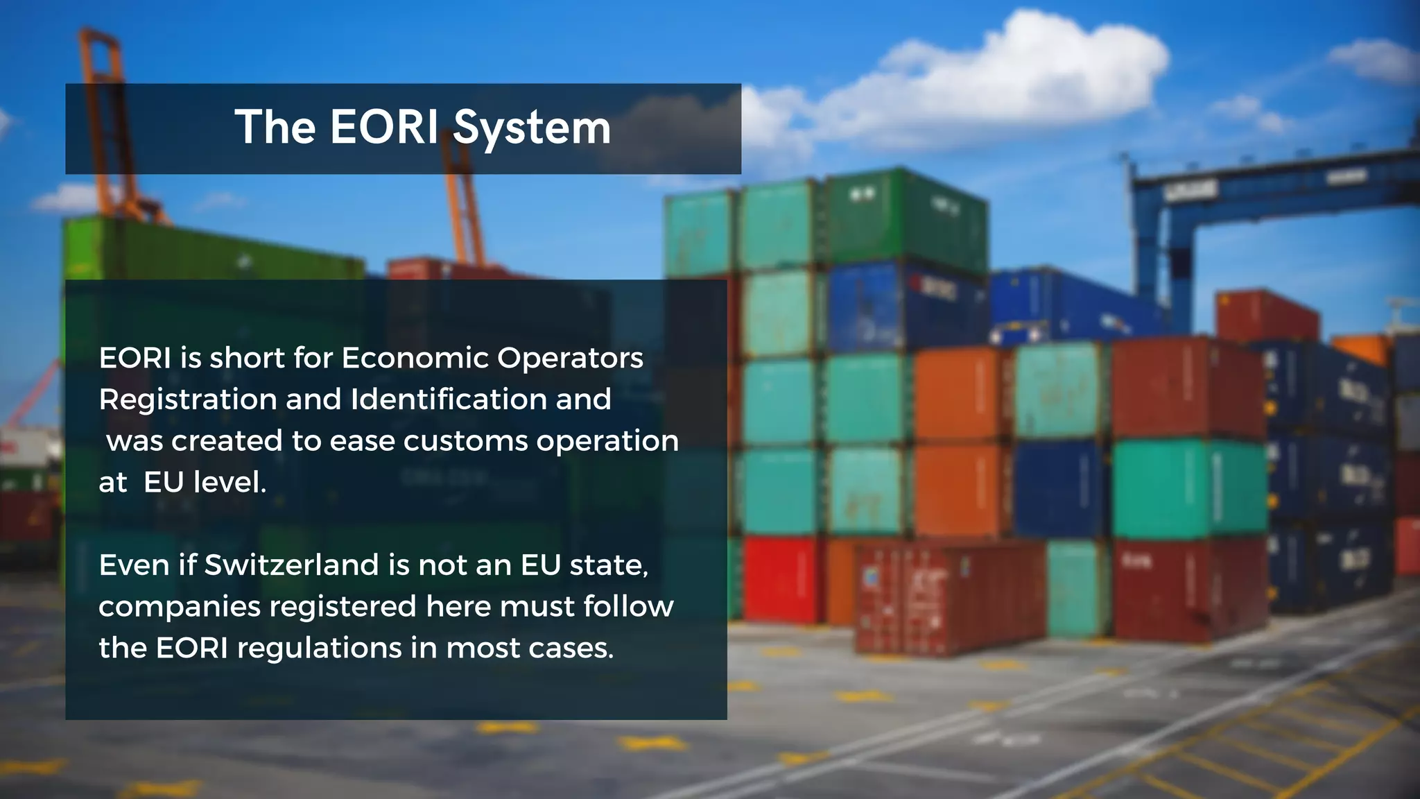 EORI Registration in Switzerland | PDF
