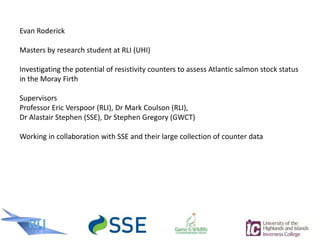 Integrating the potential of resistivity counters to assess Atlantic ...