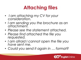 Workplace Communications: writing formal emails | PPTX