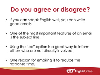 Workplace Communications: writing formal emails | PPTX