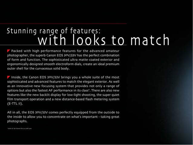 Canon EOS 30V brochure_camera pamphlet... | PPT