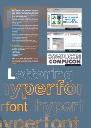 Compucon Eos3 embroidery CAD/CAM | PDF
