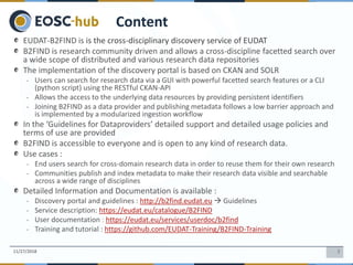 EOSC-hub & EUDAT B2FIND service | PPTX | Search | Internet