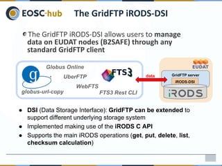 EUDAT B2SAFE & EOSC-hub | PPTX | Databases | Computer Software and ...