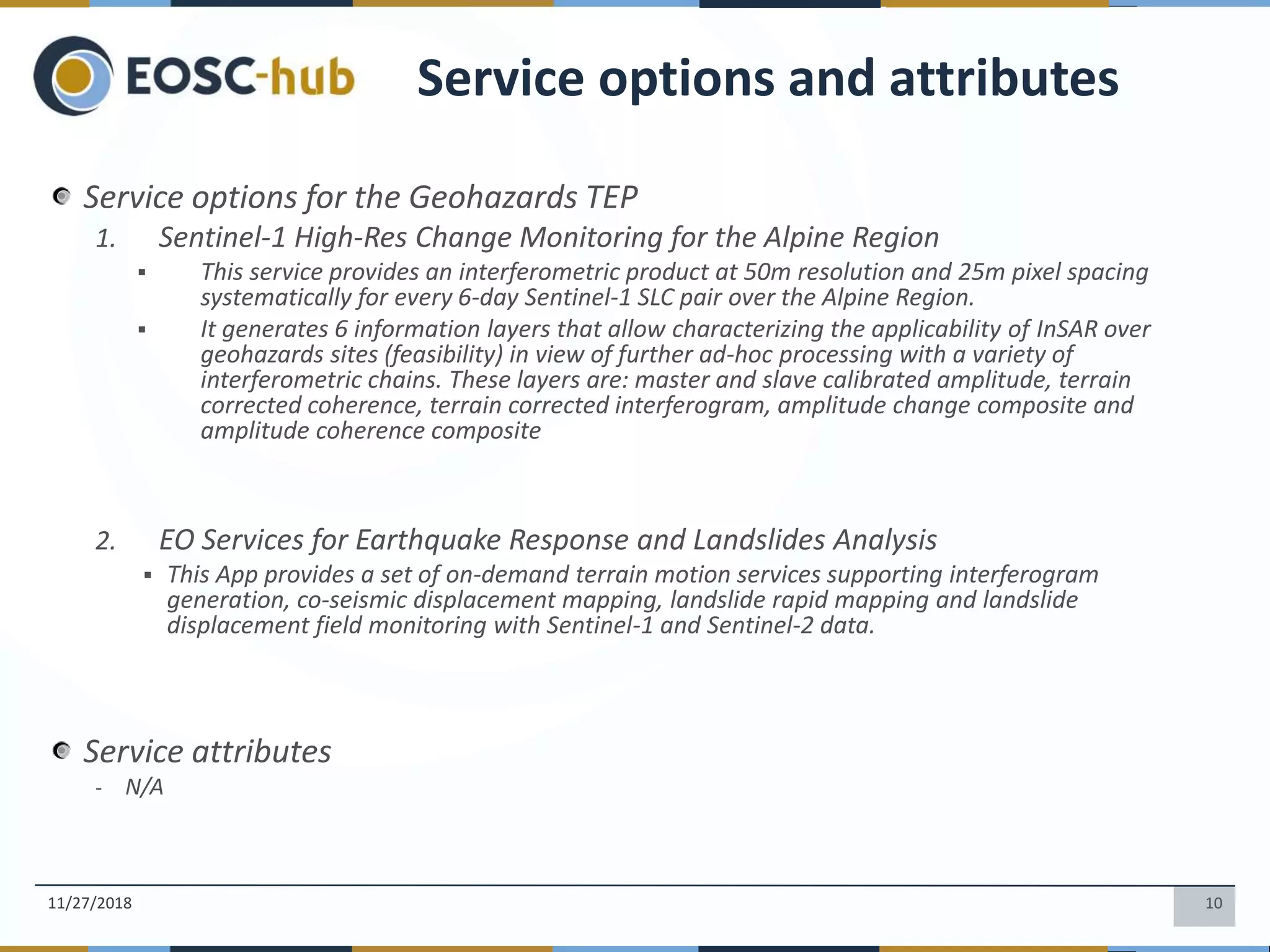EOSC-hub & Geohazards TEP | PPT