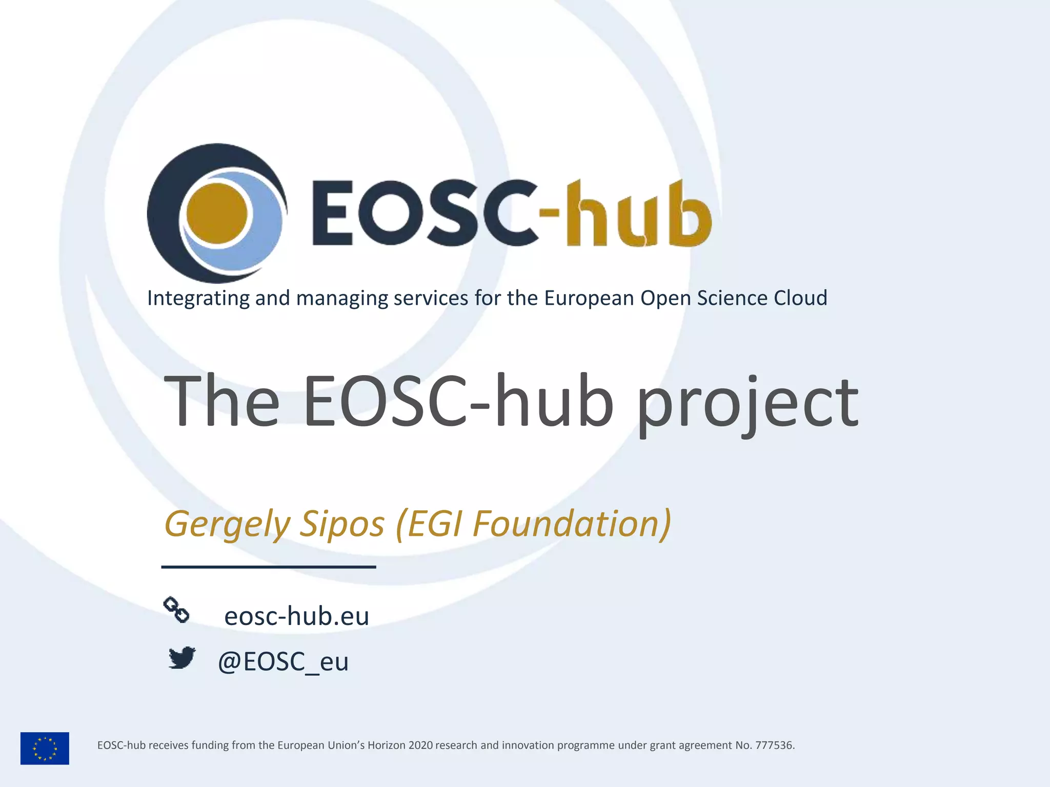 Introduction to the EOSC-hub project | PPTX