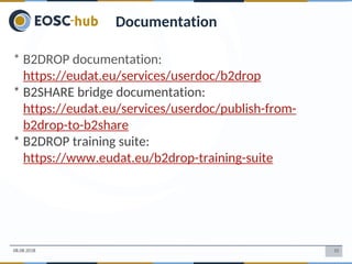 EUDAT B2DROP & EOSC-hub | PPT