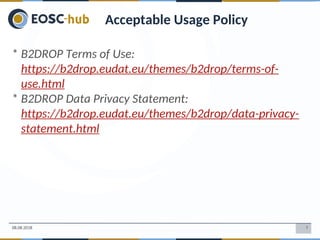 EUDAT B2DROP & EOSC-hub | PPT