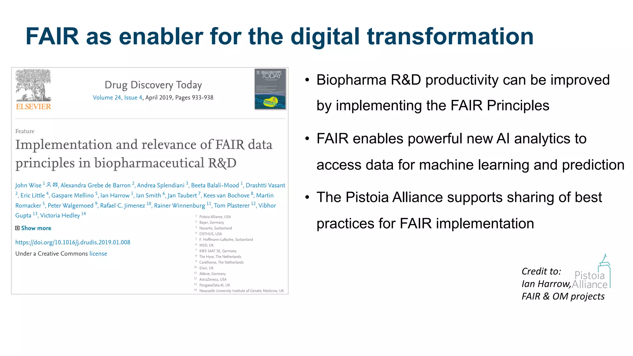 FAIRcookbook: working with biopharmas | PPT