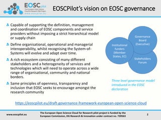Draft Governance Framework for the EOSC | PPT
