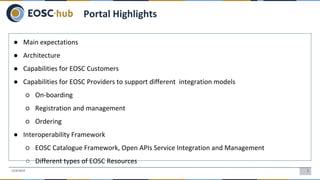 EOSC Portal future plans | PPTX | Cloud Computing | Internet