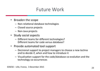 Evolution of database access technologies in Java-based software projects | PPT