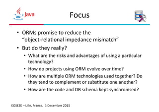 Evolution of database access technologies in Java-based software ...