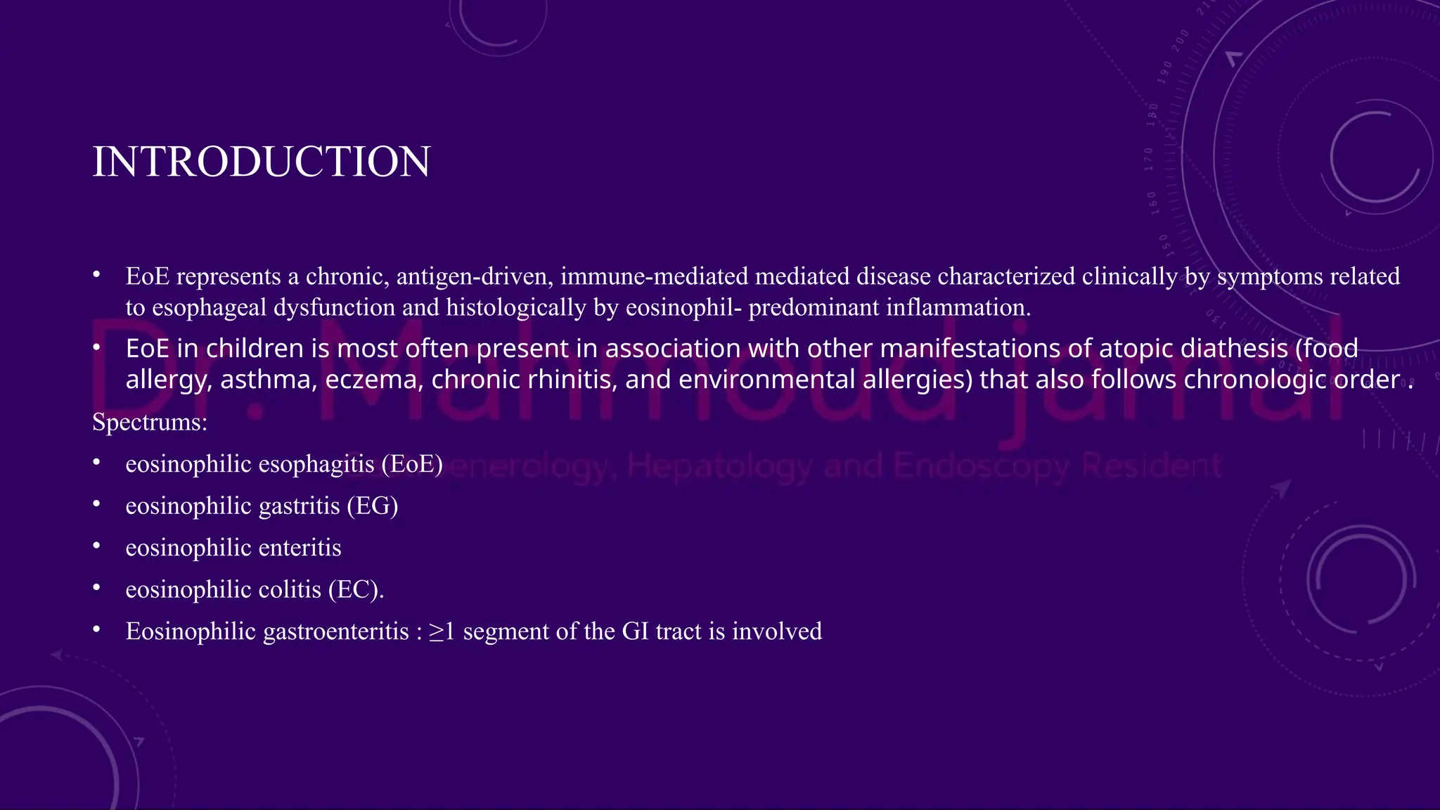 eosinophilic esophagitis by Dr. Mahmoud jamal .pptx
