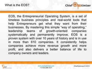 Entrepreneurial Operating System (EOS): Model and Process | PPTX