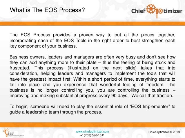 Entrepreneurial Operating System (EOS): Model and Process