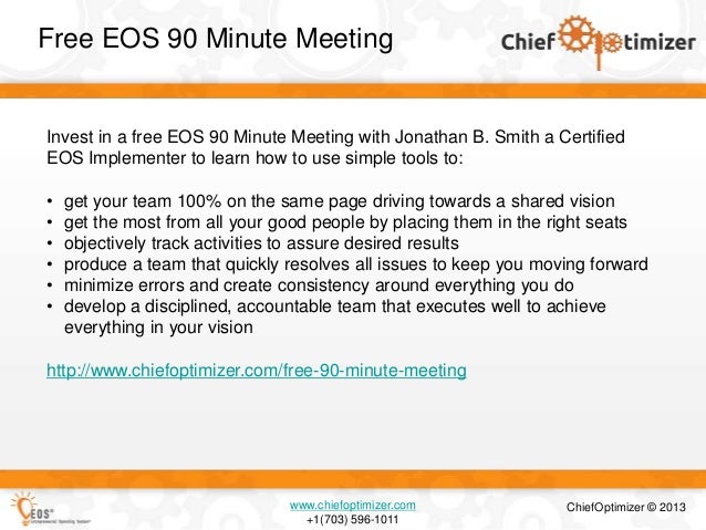 Entrepreneurial Operating System (EOS): Model and Process