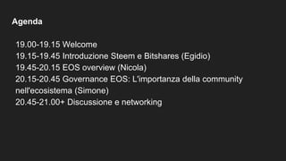 EOS Blockchain Overview - Nicola Attico | PPTX