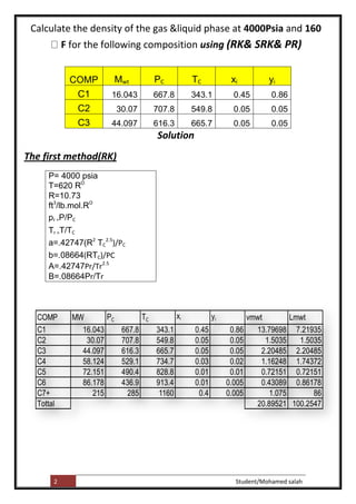 Equations of State (Eos) | DOCX
