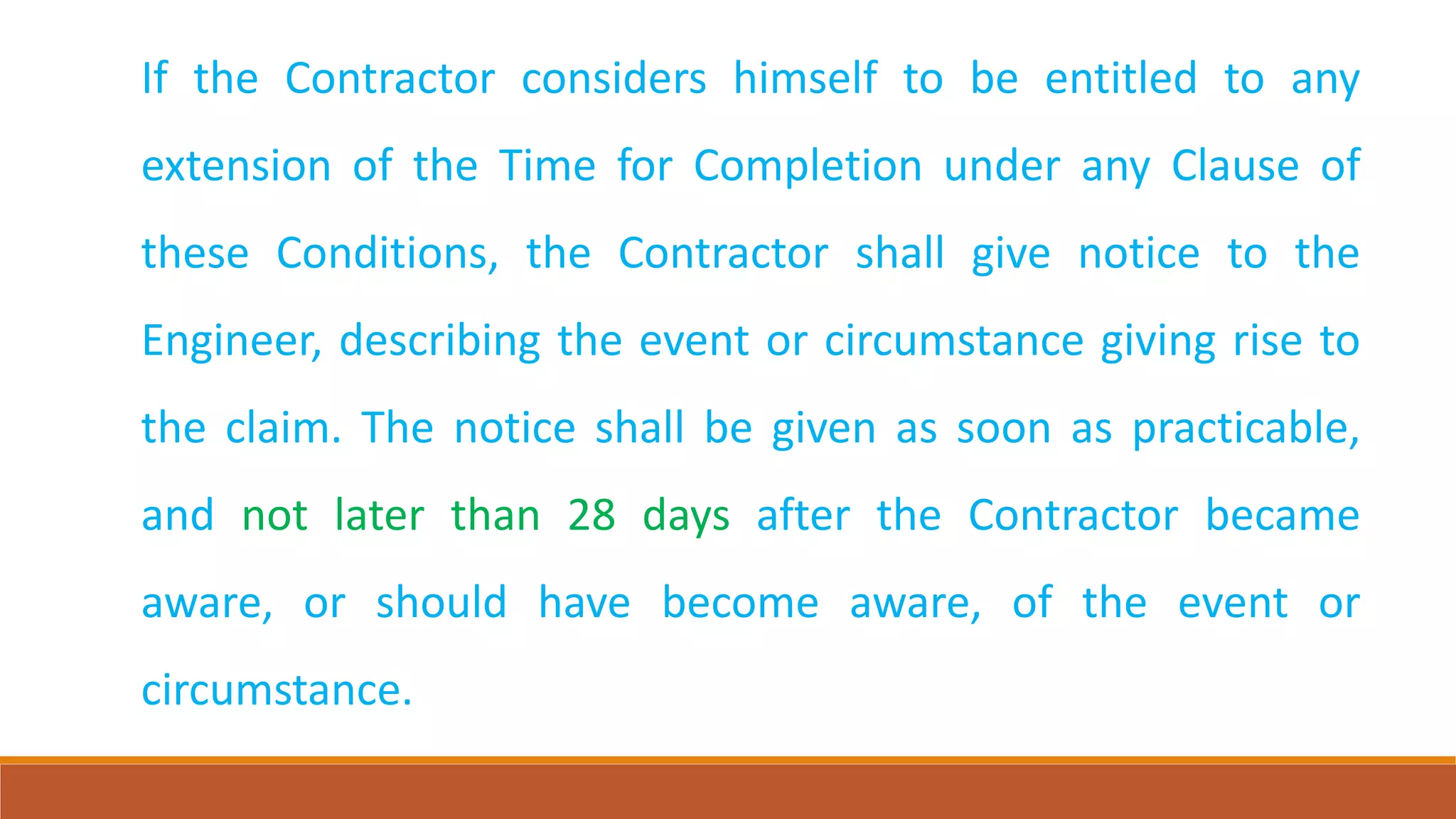 Extension of Time (EoT) in Construction Project presentation | PDF
