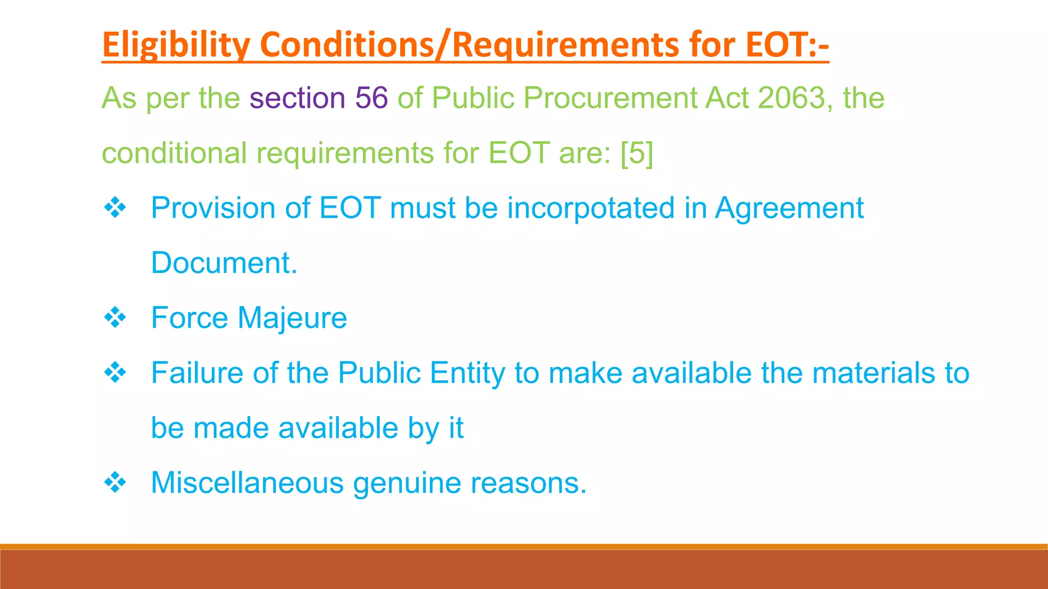 Extension of Time (EoT) in Construction Project presentation | PDF